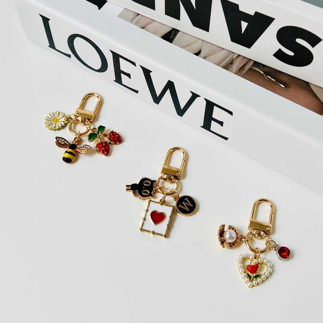 Make Your Own Charm Keychains, Personalized Purse Charm, Custom Initial ...