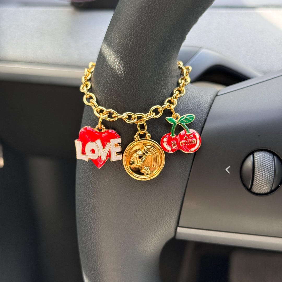 Make Ur Car Steering Wheel Hanging Chain, Personalized Car Charms ...