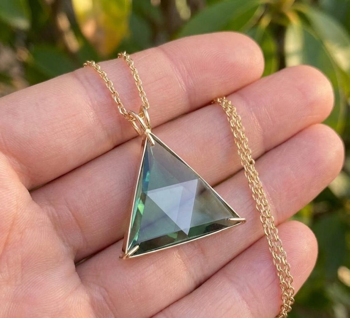 Green Quartz Star of David Pendant – Vogel Cut Crystal Healing Necklace ...