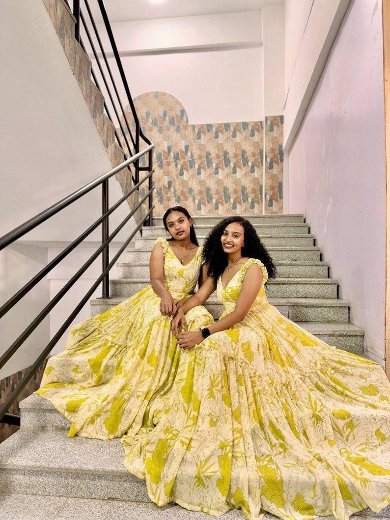 Chiffon Kemis | Handcrafted Ethiopian and Eritrea Chiffon Dresses - Etsy