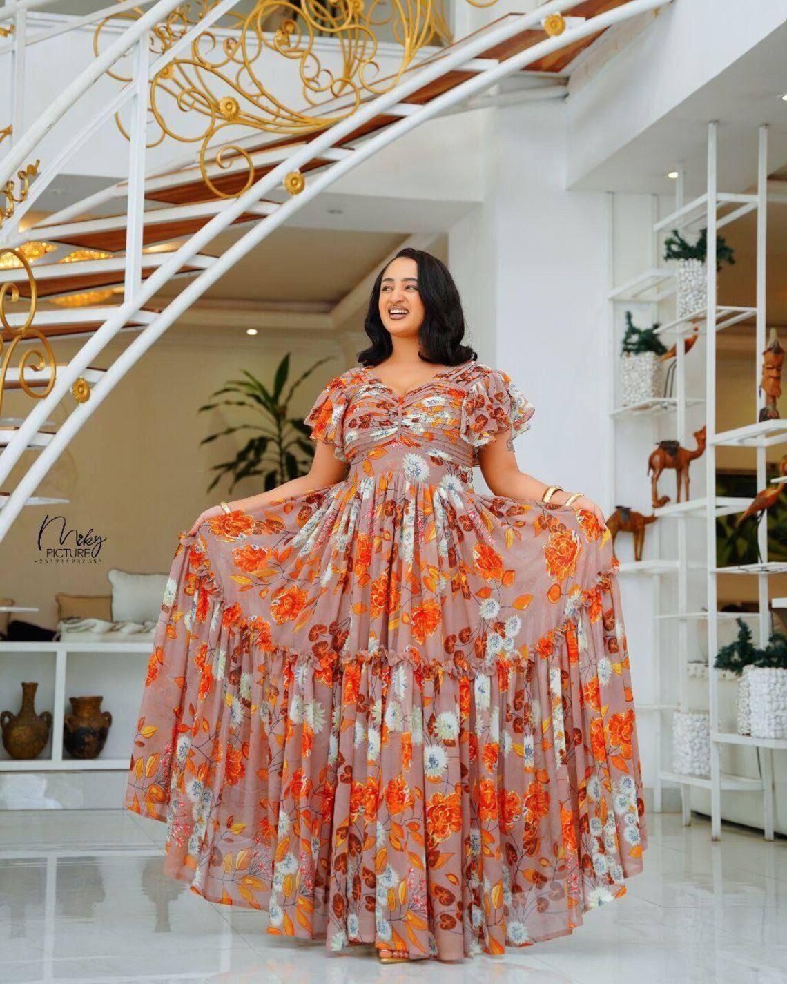 Chiffon Kemis | Handcrafted Ethiopian and Eritrea Chiffon Dresses - Etsy