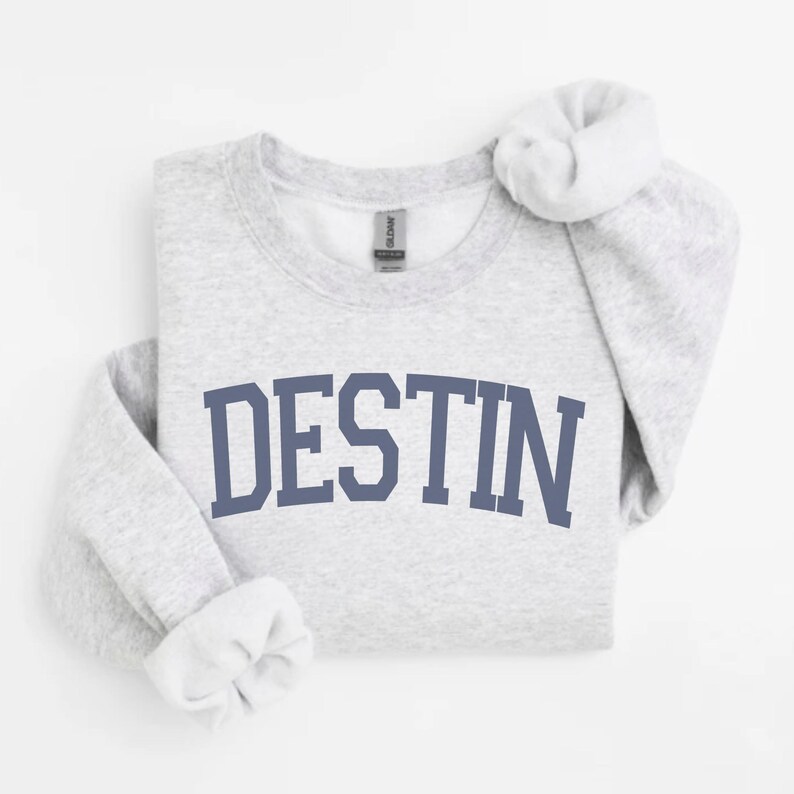 Destin Florida Vintage Varsity Aesthetic Crewneck, Destin Crewneck ...