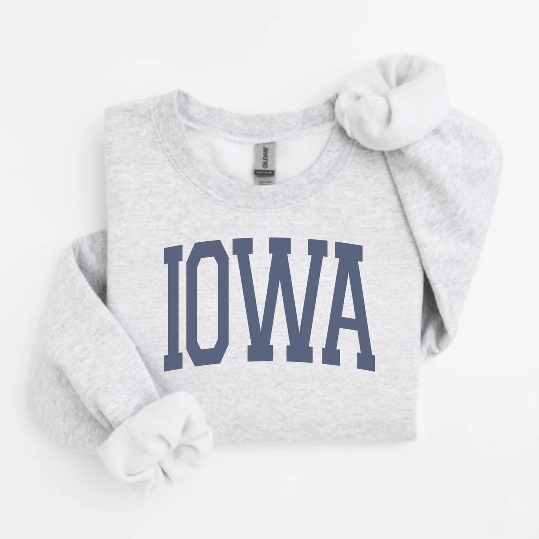 Iowa Vintage Varsity Aesthetic Crewneck, Quiet Luxury Sweatshirt ...