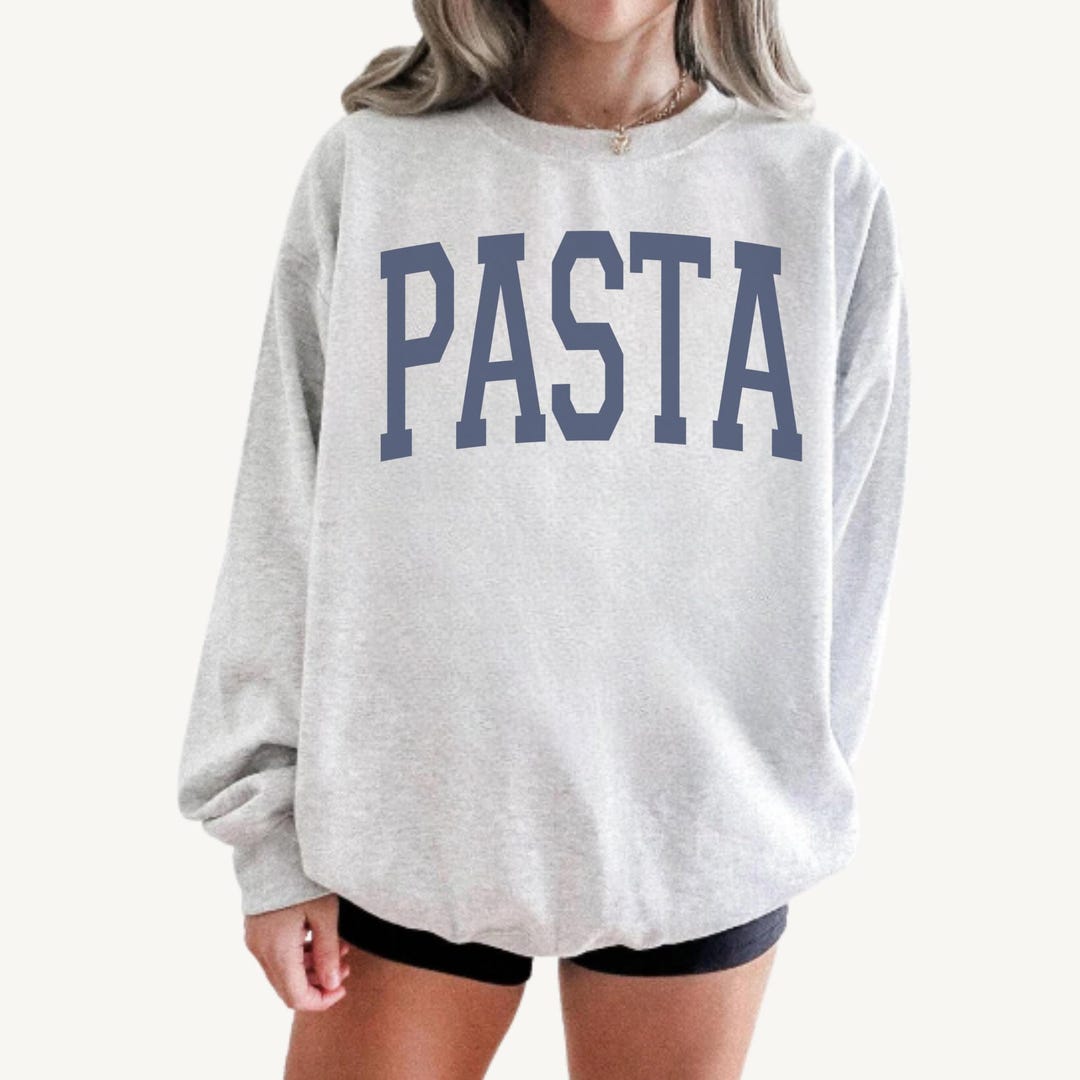 Pasta Varsity Aesthetic Crewneck, Quiet Luxury Sweatshirt, Capsule ...