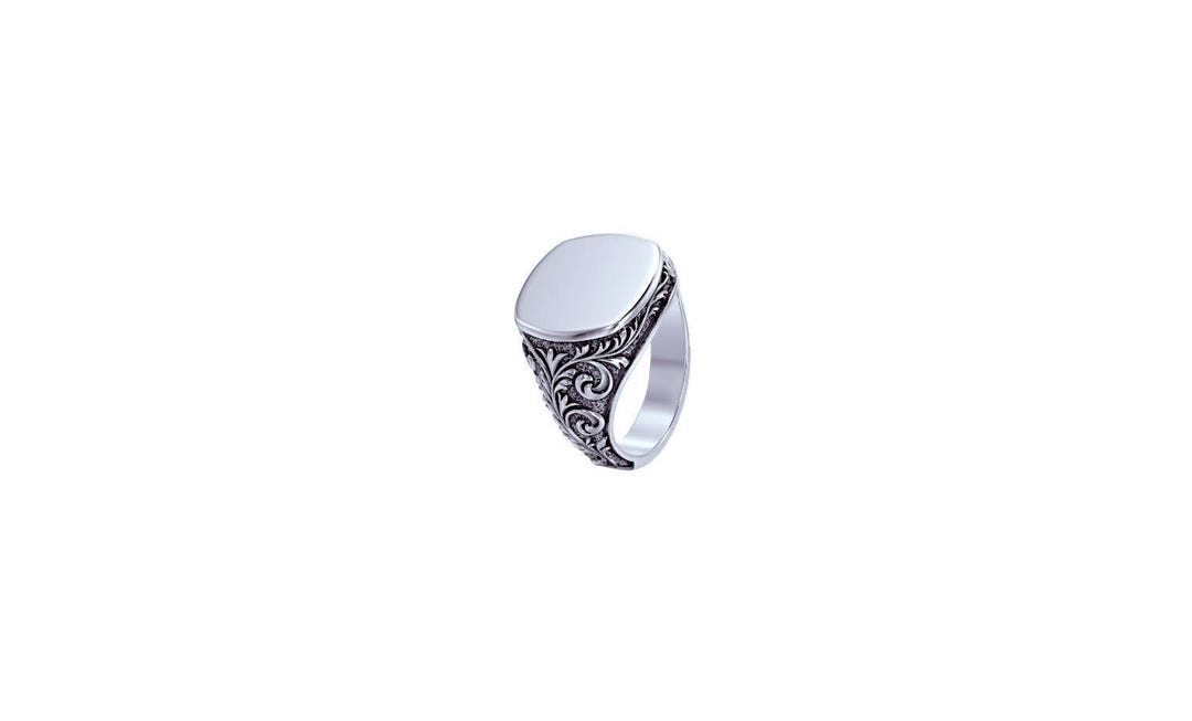 FILIGREE SIGNET RING • Baroque Vintage Ring • Ornate Gold or Silver ...