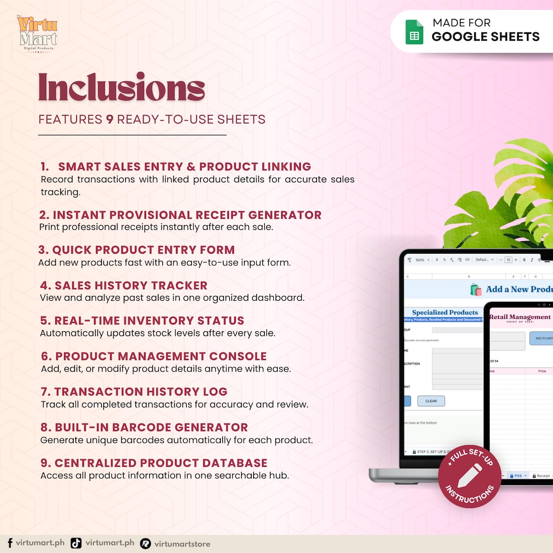 Smart Point of Sale and Product Management Tracker | Google Sheets POS ...