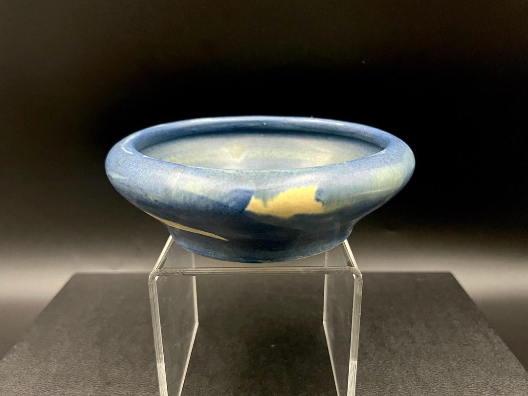 Vintage Zane Ware Pottery Bowl: Blue Arts & Crafts Decor - Etsy