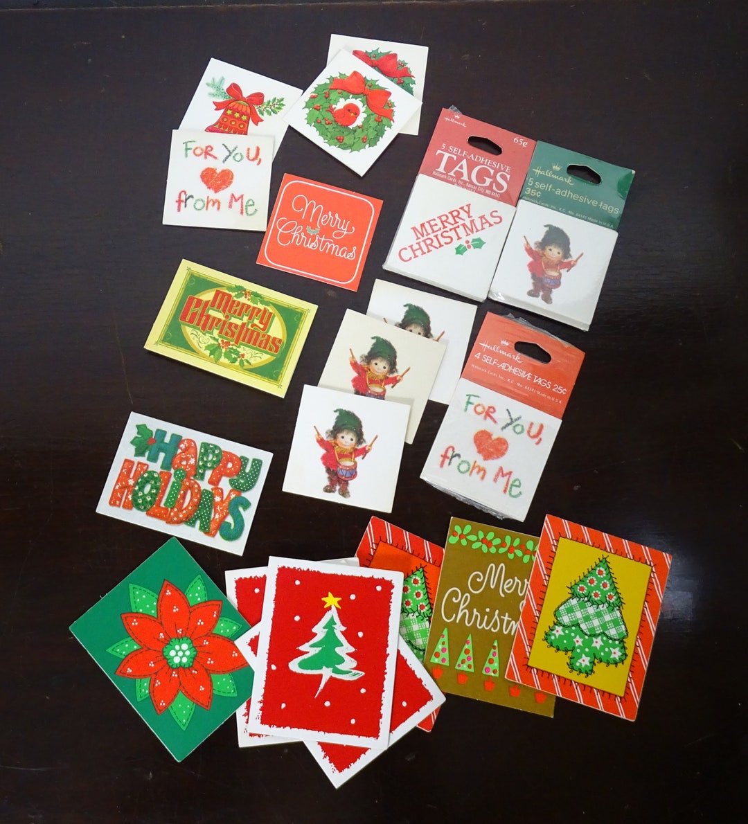 Christmas Gift Tag Packs, Lot Set of 31 Vintage Hallmark Christmas Card ...