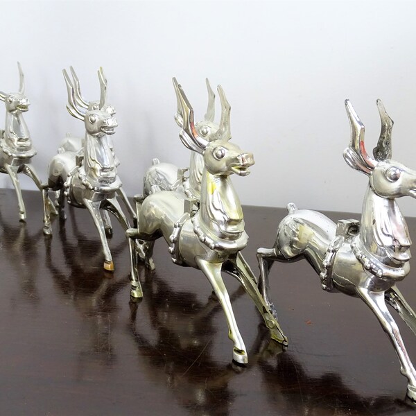 Silver Reindeer - Etsy