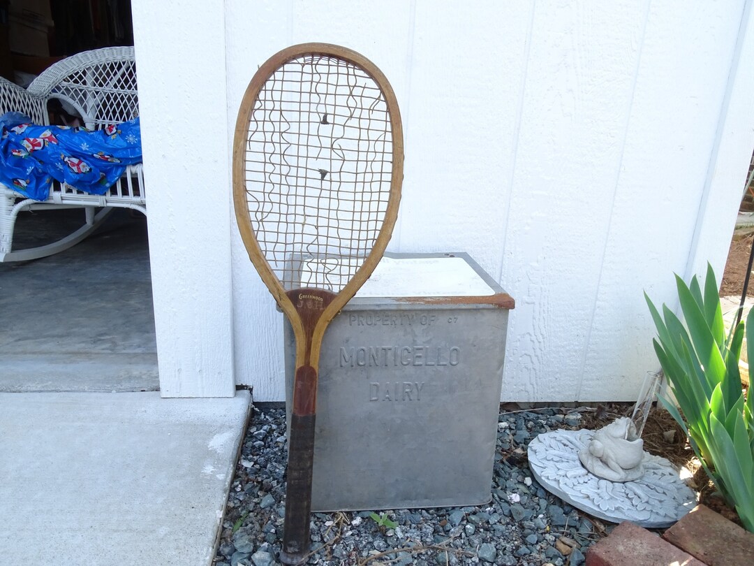 Antique 1900s Wooden Tennis Racket, Vintage A.G. Spalding & Bros 1876 ...