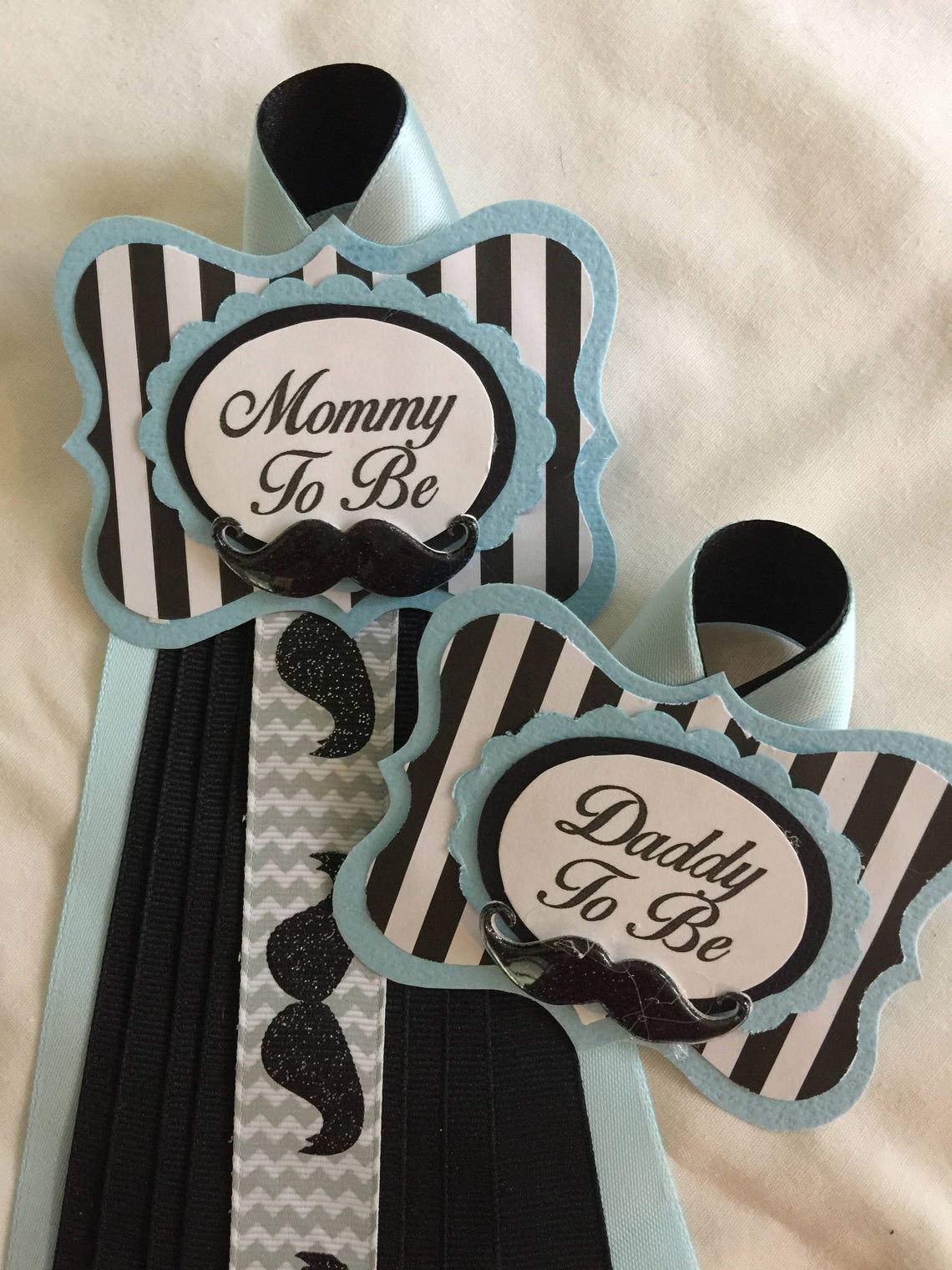 SALE Mommy to Be Pin and Daddy to Be Set Mustache Little | Etsy