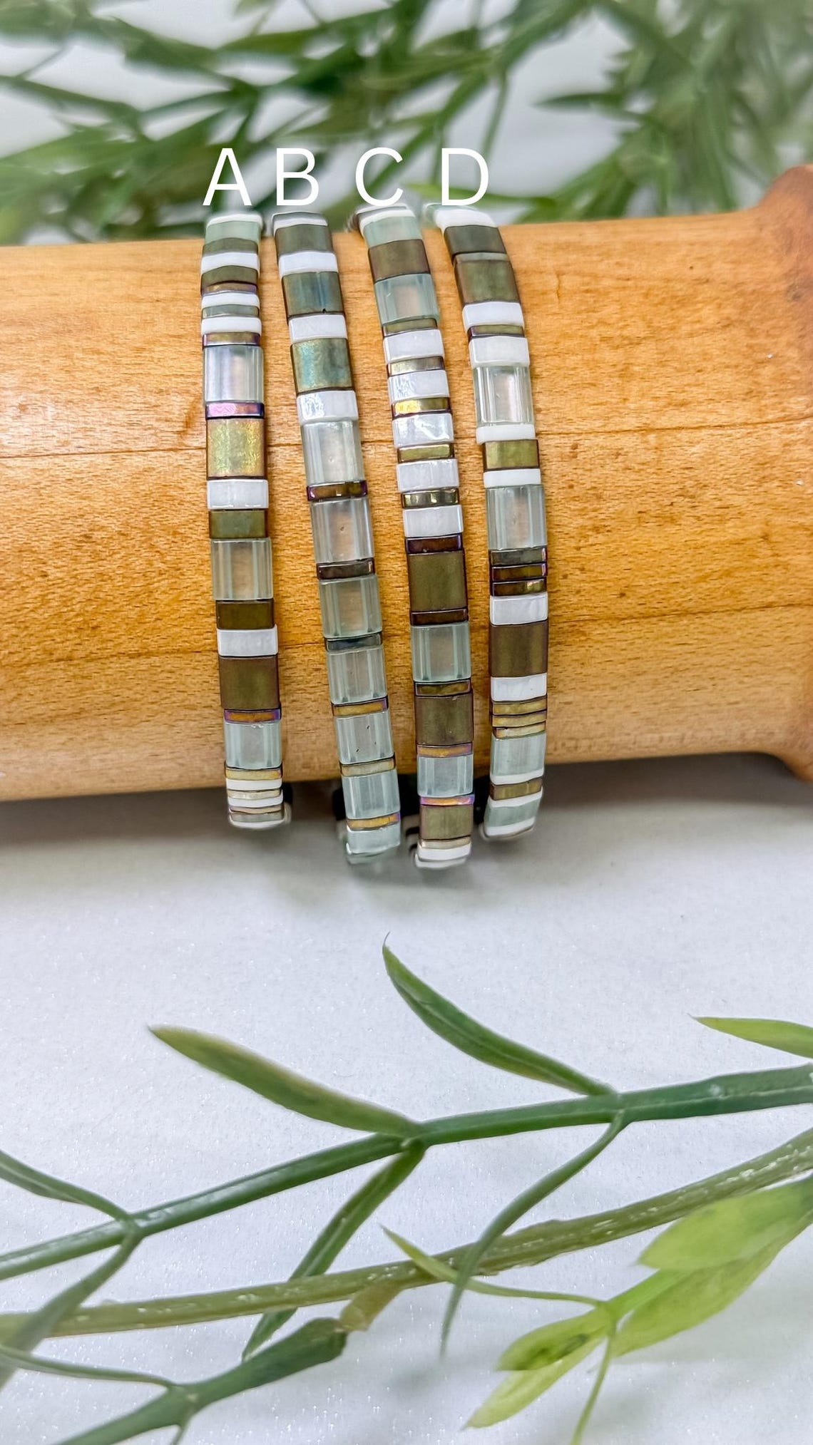 Colorful Glass Tile Bracelet - Tila Tile Bracelet - Stretch Bracelet ...