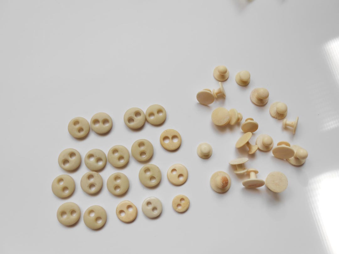 Antique Clothing Buttons, Bone and Celluloid Lot, Stud Style...e - Etsy