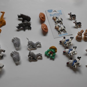 Vintage Animal Theme Sew on Buttons Zoo Farm.......c - Etsy