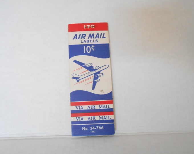 Vintage Air Mail Labels Nos 170 Seals - Etsy