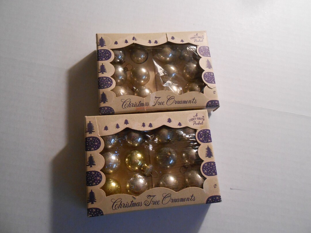 Miniature Shiny Brite Ornaments 2 Boxes Silver - Etsy