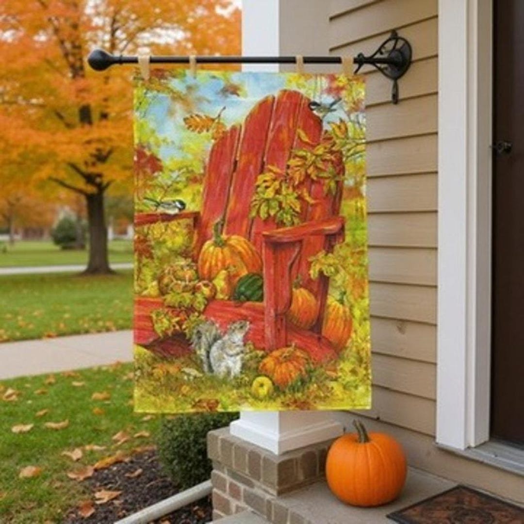 Toland Home Garden Fall Adirondack House Flag Thanksgiving - Etsy