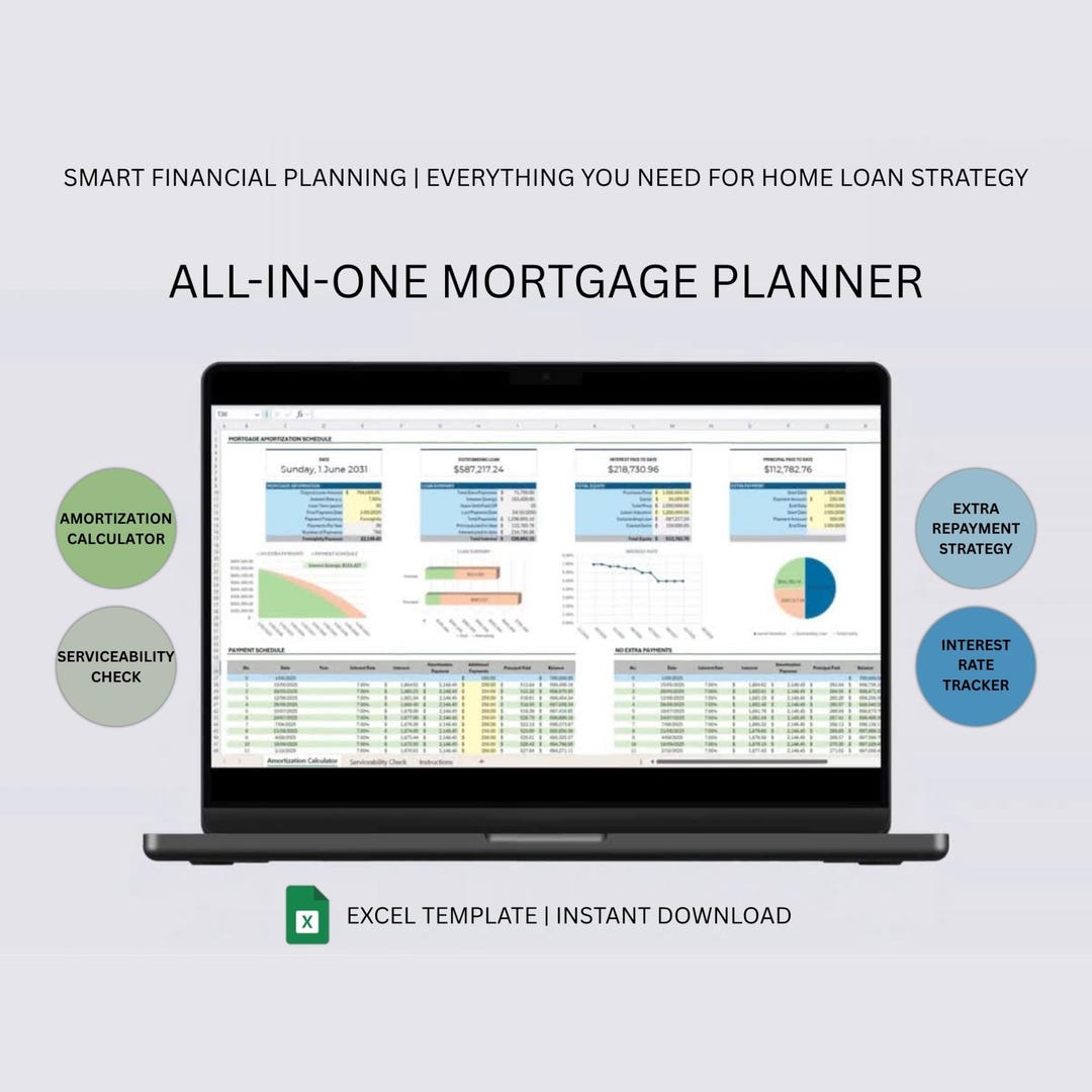 Mortgage Tracker Excel Spreadsheet – Variable & Fixed Loan Amortization ...