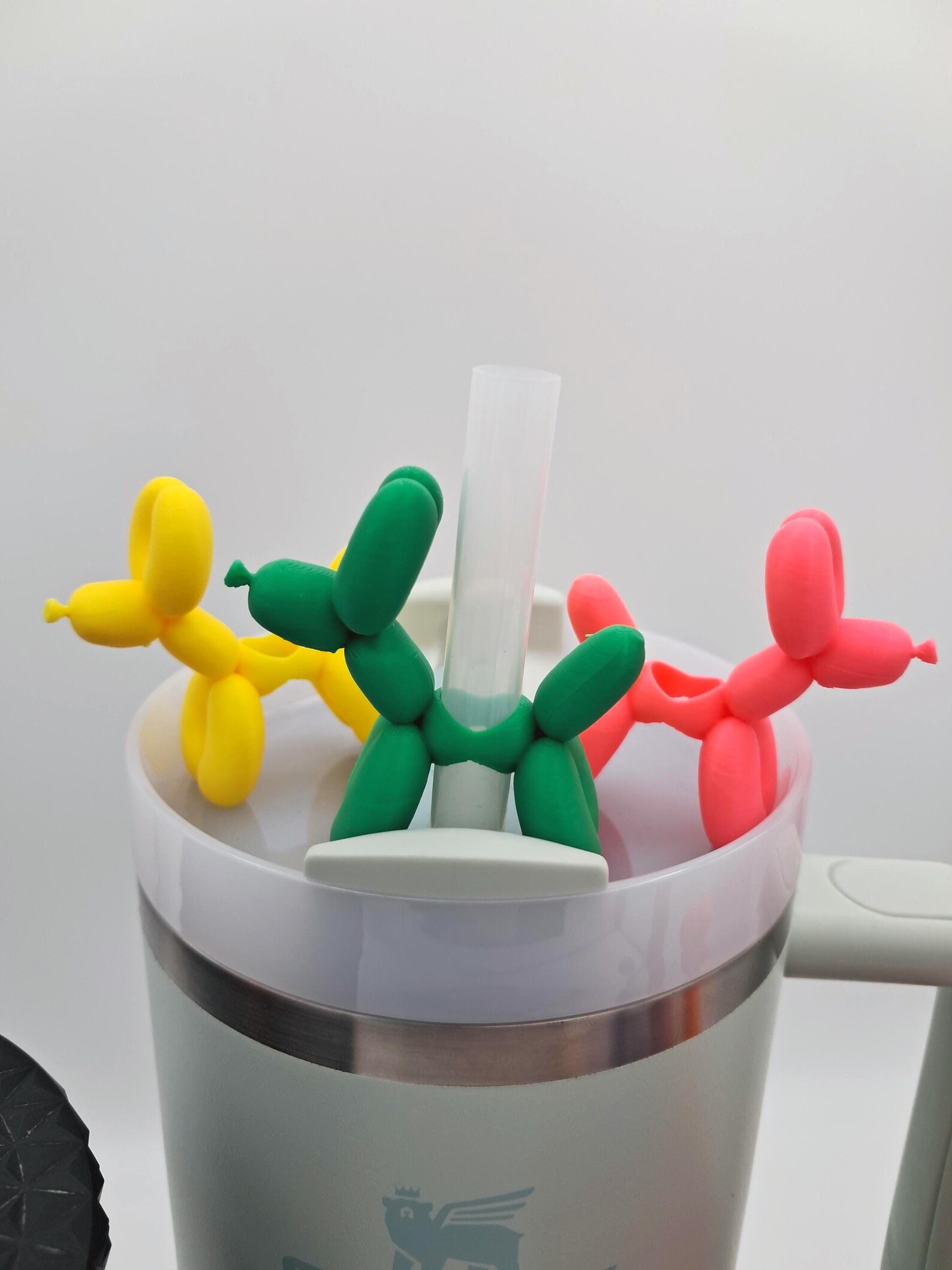3D Printed Balloon Dog Straw Topper – Fun Cup Accessory for Tumblers - Etsy