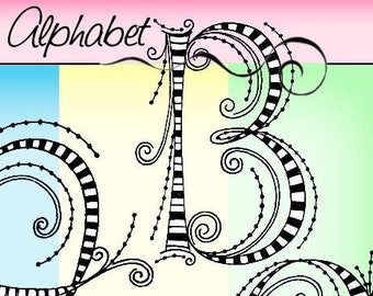 Dangles Alphabet Upper & Lower Case Personal and Limited Commercial Use ...