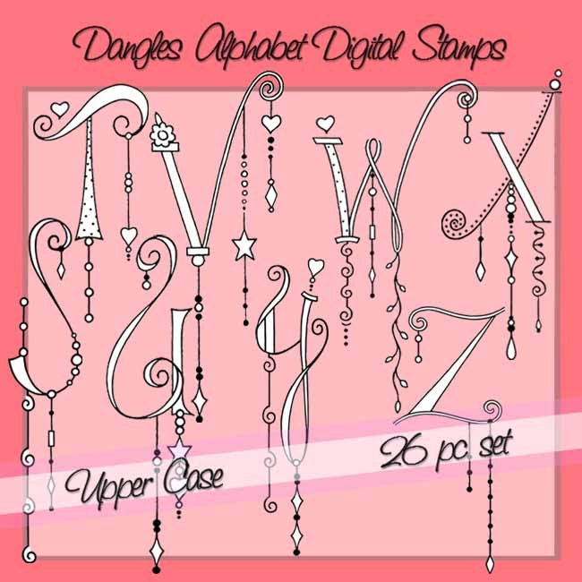 Dangles Alphabet Digital Stamps Upper Case - Personal and Limited ...