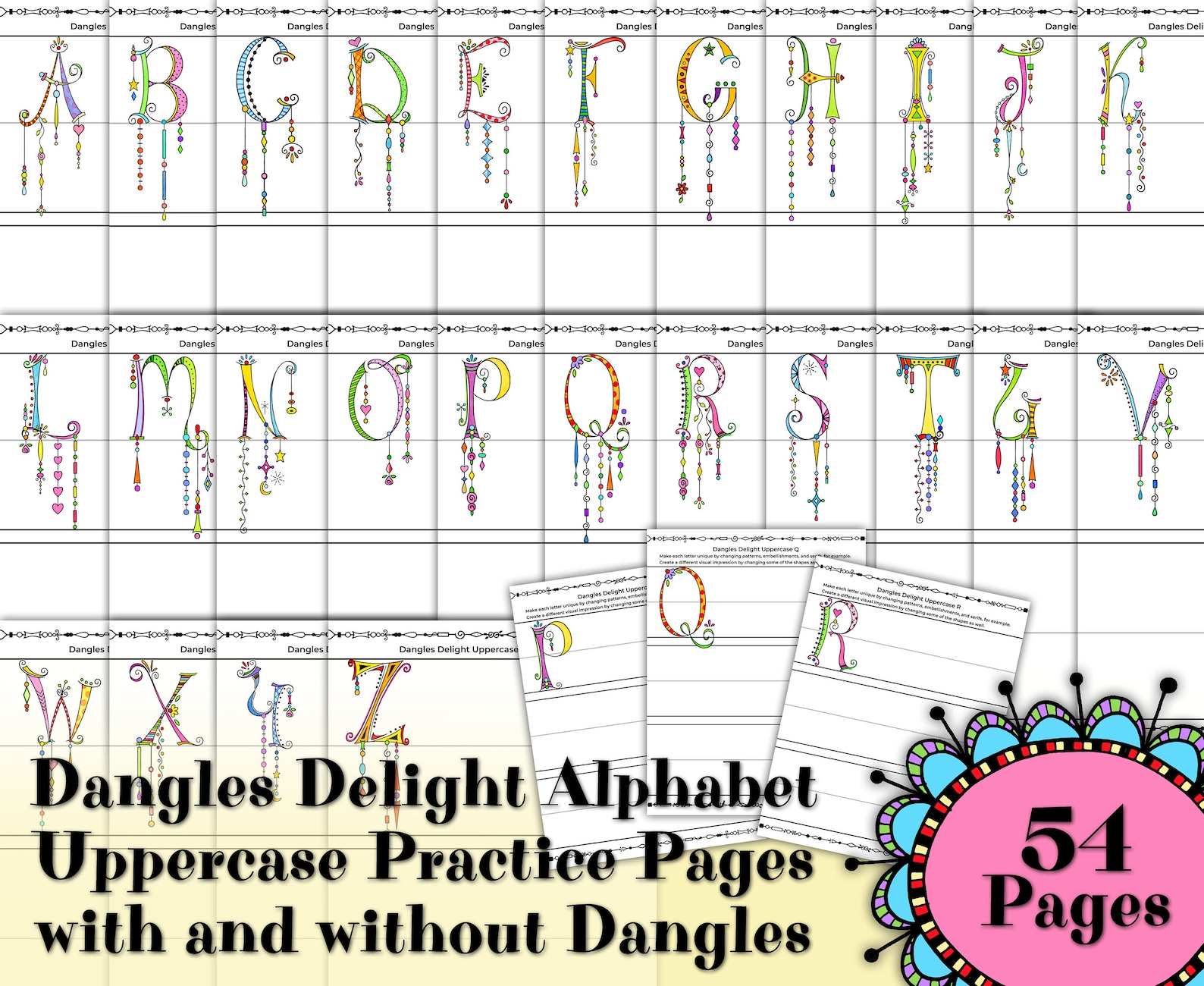 120+ Practice Sheets Bundle - Dangles Demystified EARLY RELEASE Upper ...