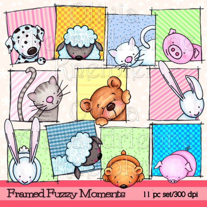 Framed Fuzzy Moments Downloadable Clip Art Personal and Limited ...