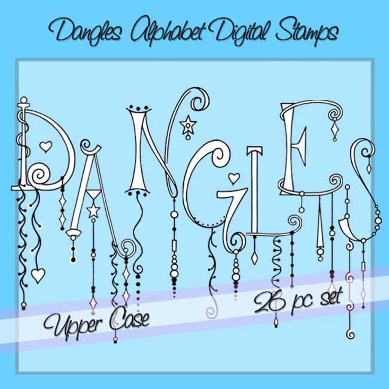 Dangles Alphabet Digital Stamps Upper Case - Personal and Limited ...