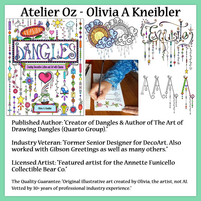 Dangles Workbook for Everyone: Learn to Draw Decorative Lettering & Art ...