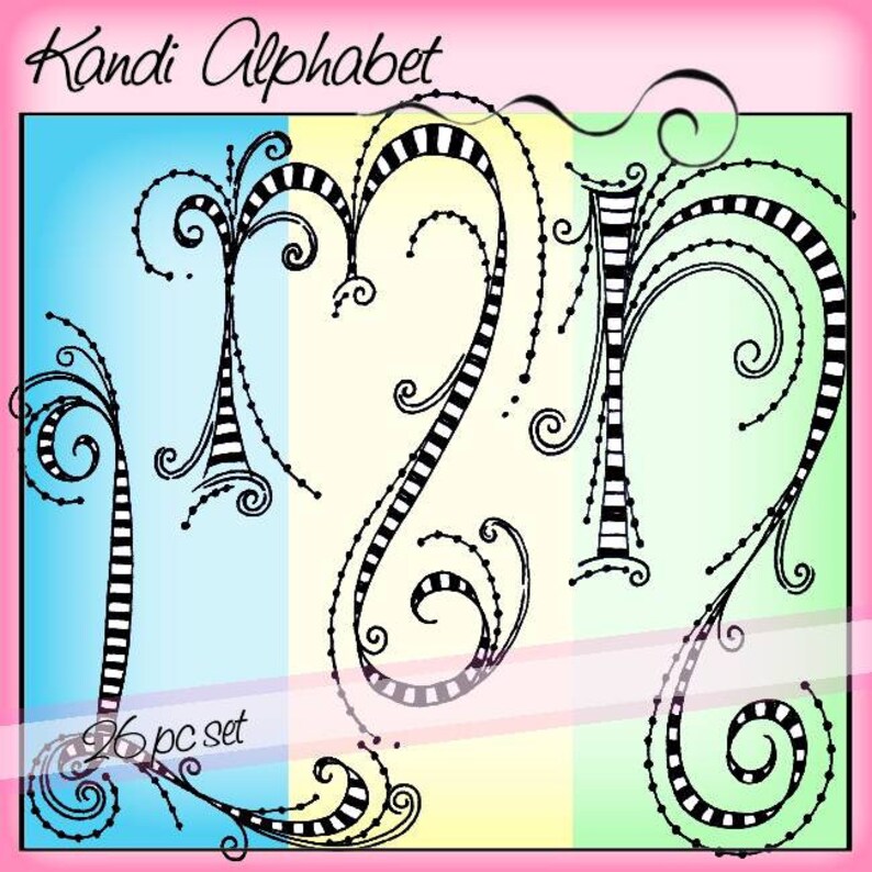 Kandi Alphabet Upper Case - Personal and Ltd Commercial Use - Great for ...