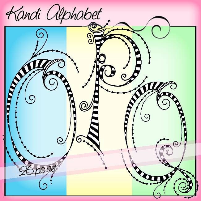Kandi Alphabet Upper Case - Personal and Ltd Commercial Use - Great for ...