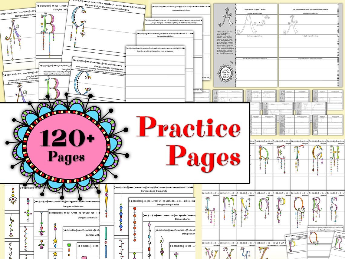 120+ Practice Sheets Bundle - Dangles Demystified EARLY RELEASE Upper ...
