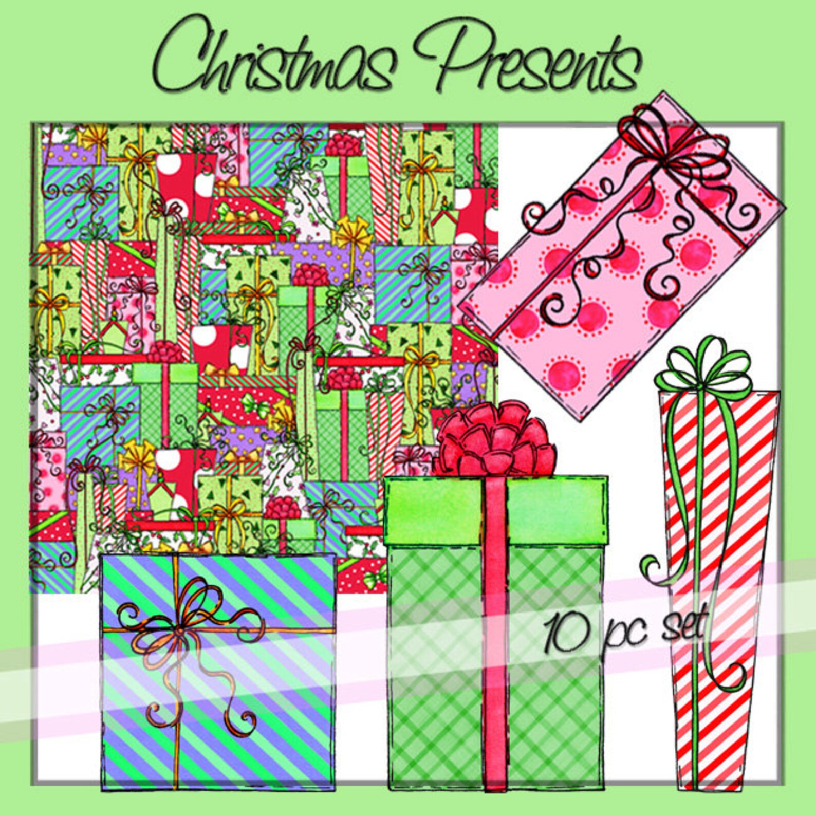 Christmas Presents Downloadable Clip Art - Personal and Limited ...