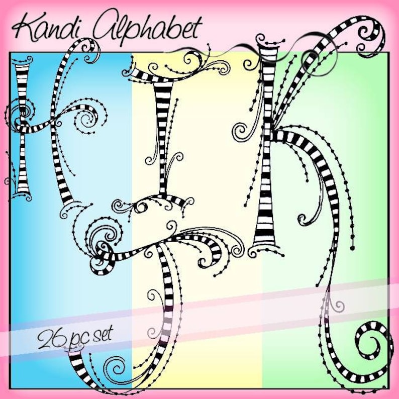 Kandi Alphabet Upper Case - Personal and Ltd Commercial Use - Great for ...
