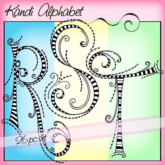 Kandi Alphabet Upper Case - Personal and Ltd Commercial Use - Great for ...