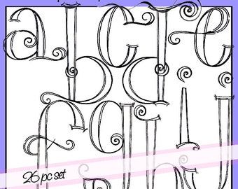 Dangles Alphabet Upper & Lower Case - Personal and Limited Commercial ...