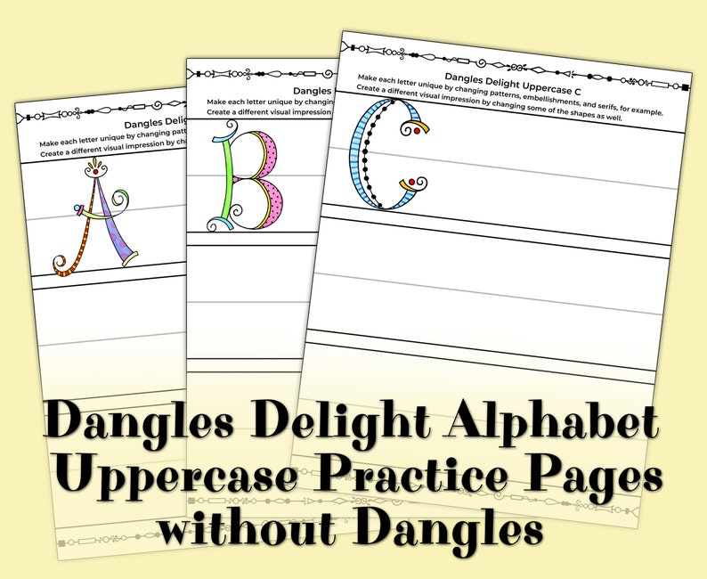 Dangles Workbook for Everyone: Learn to Draw Decorative Lettering & Art ...