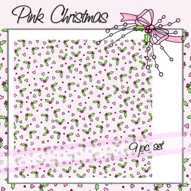 Pink Christmas Trees Downloadable Clip Art - Personal and Limited ...
