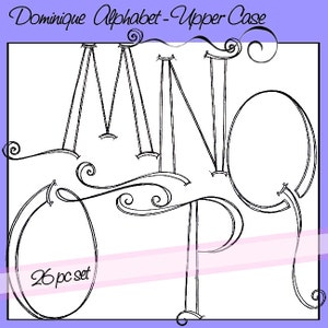 Dominique Alphabet Upper Case - Personal and Limited Commercial Use - Etsy