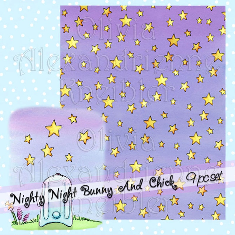 Nighty Night Bunny and Chick Downloadable Clip Art - Personal and Ltd ...