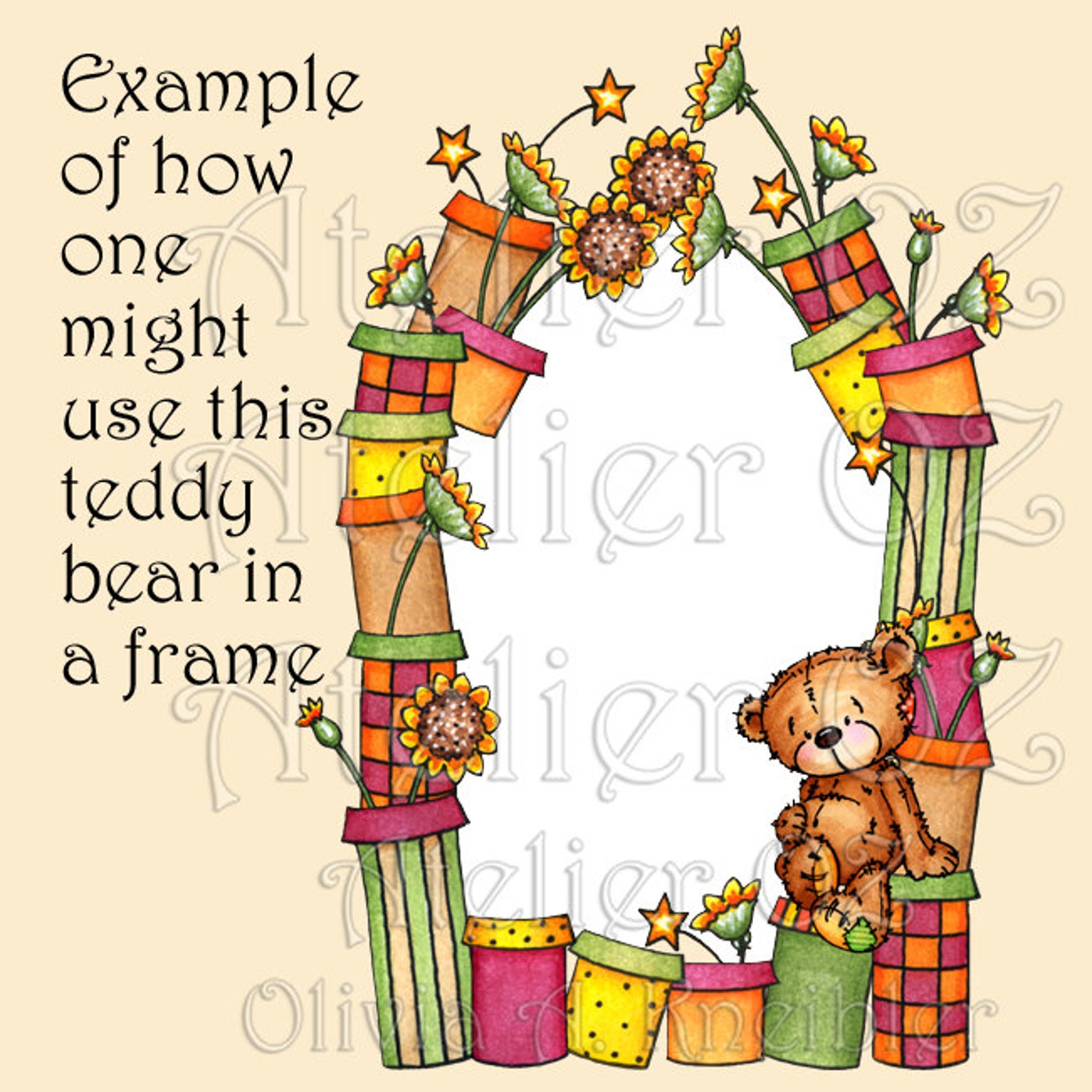Remember When Raggedy Bear Digital Stamp and Hand Painted Version ...