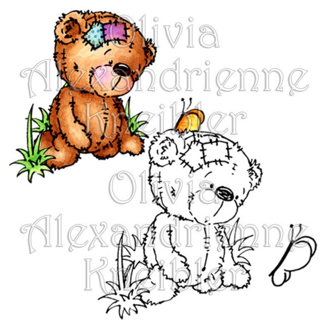 Raggedy Bear Wonder - Digital Stamp and Hand Painted Version - Personal ...