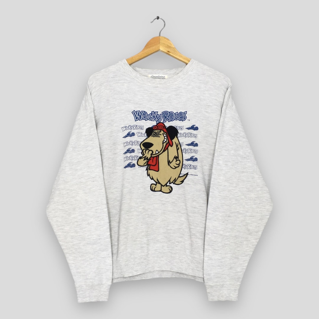 Vintage 90s Wacky Races Muttley Dog Sweatshirt Medium Muttley Cartoon ...