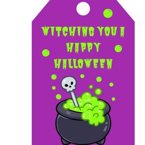 Printable Halloween Gift Tags – Set of 9 Spooky Designs | Instant ...