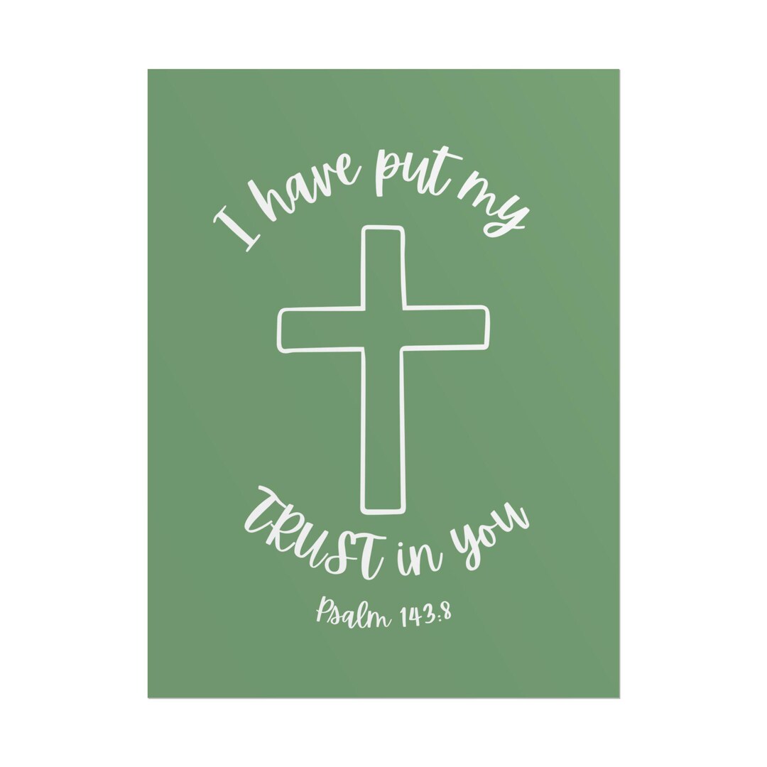 Inspirational Bible Verse Poster: Trust in God Cross Art - Etsy