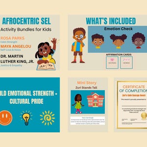 Printable SEL Worksheets for Kids | Afrocentric Social Emotional ...