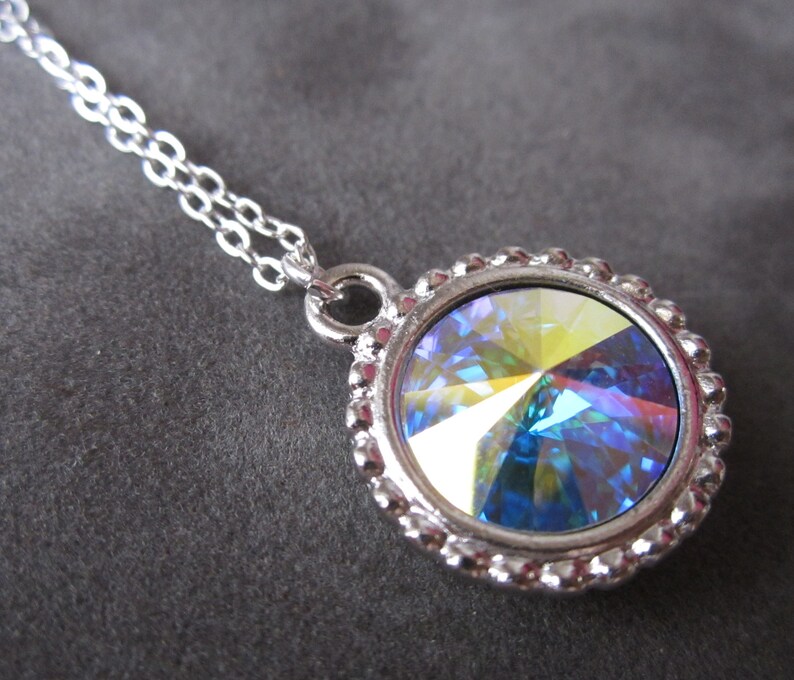 October Birthstone Earrings, Crystal Aurora Borealis Birthstone Jewelry ...