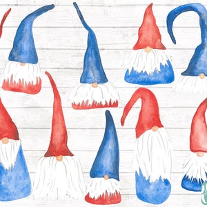 Christmas Gnomes Watercolour Clipart Tomte Gnomes Planner Digital Clip ...