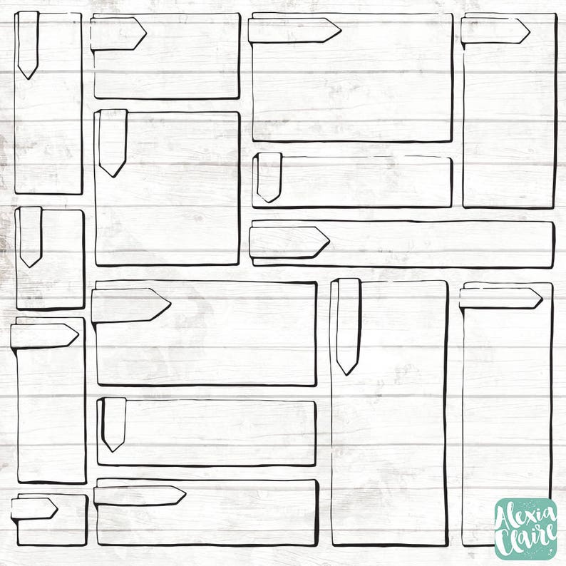 Bullet Journal Stencil Hand Drawn Bullet Journal Boxes | Etsy