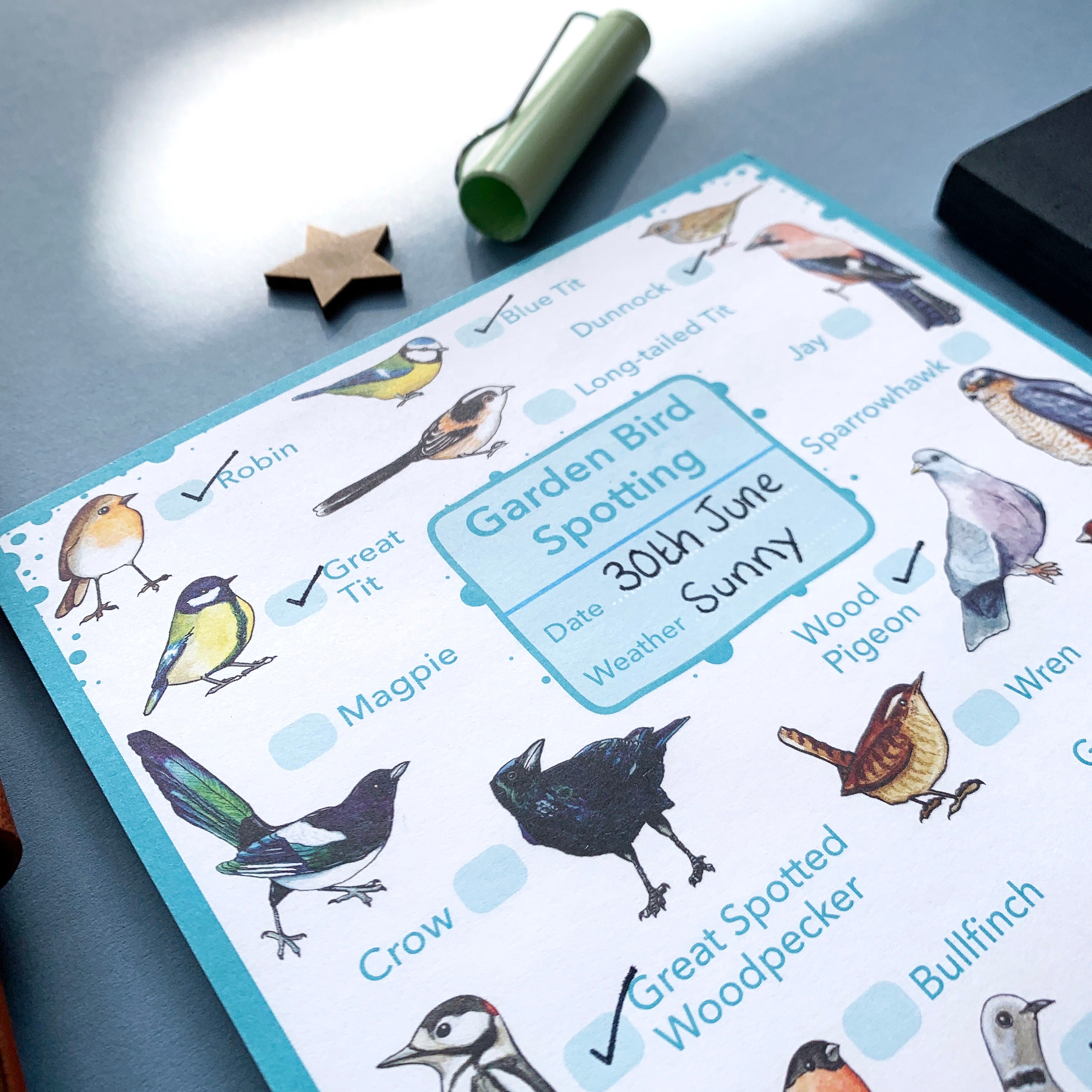 Garden Bird Watching Notepad - Bird Watchers Journal - Etsy UK